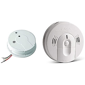 Kidde Smoke Detector, Hardwired with Battery Backup & Interconnect, Battery Included & Smoke & Carbon Monoxide Detector, Battery Powered, Combination Smoke & CO Alarm, Voice Alert