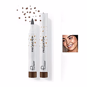 AKARY Freckle Pen, Lifelike Freckle Makeup Pen Freckle Color Concealer Pen, Waterproof Longlasting Soft Dot Spot Professional Faux Freckles for Natural Effortless Sun Kissed Makeup (1Pc, Dark Brown)