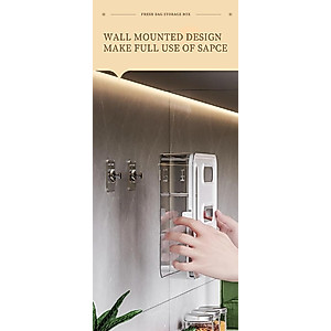 Storage organizer for Ziplock bags, acrylic kitchen drawer bag organizer with zipper closure..-Organizer for Drawer,Countertop and Wall,Easy to Use Ziplock Bag.