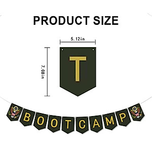 Army Boot camp Party Decorations,Army Bootcamp Banner For Military Recruits Army Farewell Party Welcome Ceremony Party