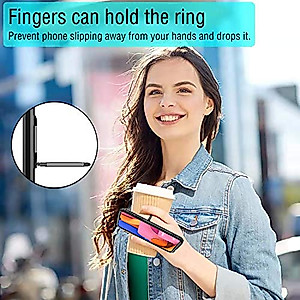 Avesfer for Xiaomi Redmi Note 9 Case with Screen Protector Tempered Glass Shock Absorbing Defender Protective Phone Cover Ring Holder Kickstand Scratch Resistant Carbon Fiber (Black)