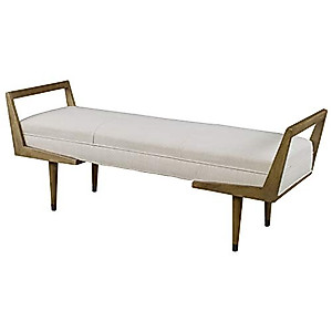 AR Lighting Waylon Modern Ivory Bench