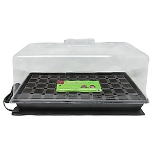 Viagrow VRRTKIT 50 Site Tray, Insert, Tall Dome & MET Standard, Pro Plugs Kit w/Seedmat, Black