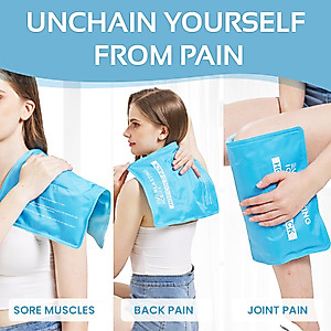 Reusable Ice Pack for Injuries | 11" x 14.5" - 2 Pack XL | Hot & Cold Pack | Large Ice Pack for Back Pain Relief, Soft Ice Packs Reusable, Flexible When Frozen