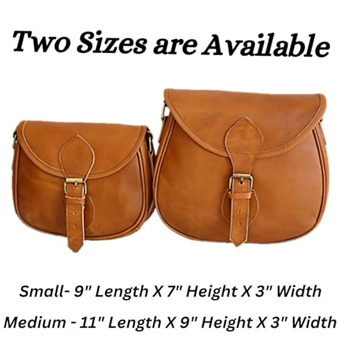 URBAN DEZIRE Genuine Buff Leather Women’s Small Cross-body Vintage Shoulder Handbag Purse (Small)