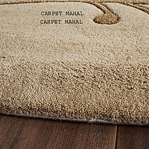 CARPET MAHAL RUGS Carpet Mahal_Export Quality Handmade Woollen Round Carpet for Living Room Bedroom Hall and Modern Area Rug for Home (Design K, 9x9 Feet)