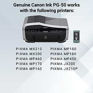 Canon PG-50 ChromaLife 100 High-Capacity Black Ink Cartridge (0616B002AA)