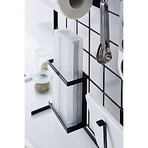 Yamazaki Home Grid Panel Organizer and Accessories-Wall Storage Decor, One Size, Black