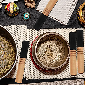 Singing Bowl Mallet Tibetan Singing Bowl Striker Buddha Sound Bowl Mallet Stick for Meditation, Yoga, Relaxation, Chakra Healing, Prayer and Mindfulness