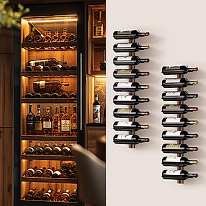 B4Life Wine Rack Wall Mounted, Wall Wine Rack for 12 Wine Bottles Wood Wine Racks for Wall, Wine Holder Wall Mounted Wine Bottle Racks for Kitchen,Dining Room,Bar