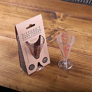 Easy Jigger® Spirit Measure by Difford’s Guide and Bonzer | Cocktail Jigger Spirit Measures (25ml, 50ml, 60ml) for Unbeatable Accuracy| Single or Double Shot Alcohol Measure