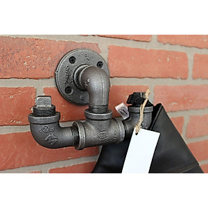 Industrial Pipe Hooks - Black pipe coat hook, towel hook, industrial wall hook, rustic coat rack, hanger, entryway hat hook