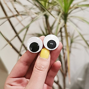Wiggle Eyes Adhesive Googly Eyes self-Adhesive Round Plastic Twinkle Eyes for Craft Making and Party Decoration (40mm-20 Pcs)