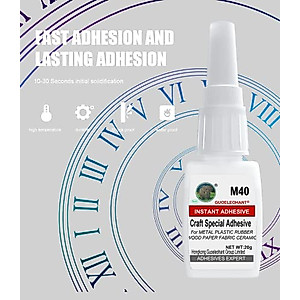 Weglau Art Glues, Glue for Craft, Instantly Strong Adhesive for bonding Toy,Electronic,Cloth,Wood,Leather,Craft,Jade,Glass,Paper 20g