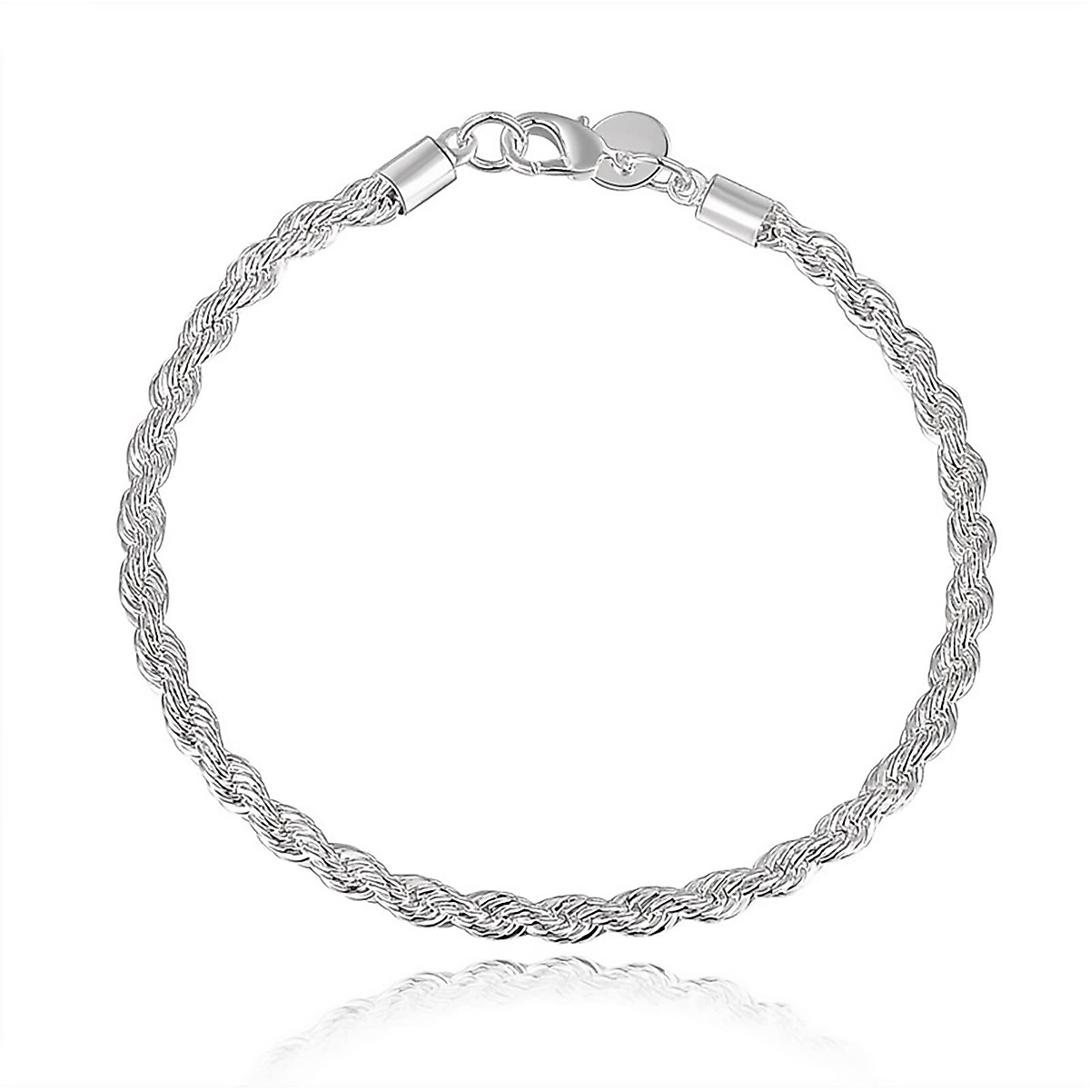 Cuteam Women Bracelets, Bangle Bracelets, 925 Sterling Silver Twist Bangle Cuff Charm Clasp Party Jewelry for Loved Light Luxury Temperament Women Bangle for Banquet (Silver)