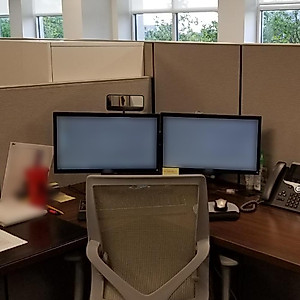 Ampper Glass Clip On Security Mirror, Flexible Convex Cubicle Mirror for Personal Safety and Security Desk Rear View Monitors or Anywhere (6.69" x 2.95", Rectangle)