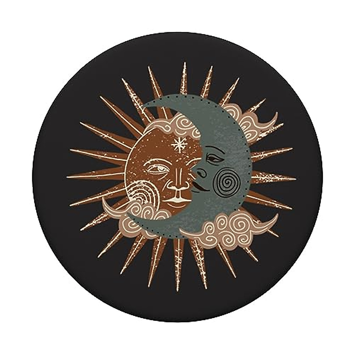 Sun and Moon Illustation Astrology PopSockets Standard PopGrip