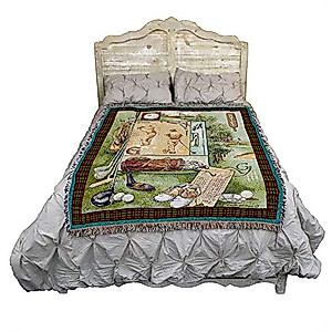 Pure Country Weavers Quiet Golf Lover Blanket by Anita Phillips - Sports Fan Coach Team Gift Tapestry Throw Woven from Cotton - Made in The USA (72x54)