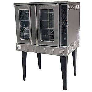 Commercial Convection Oven, Natural Gas or Propane, 54000 BTU, Single Deck, Four Legs, Restaurant Kitchen Bakery COG-1