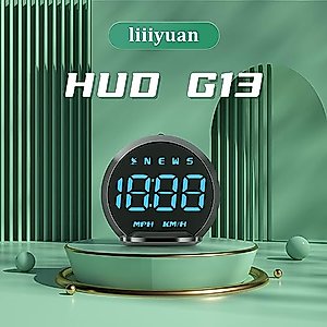 Liiiyuan G13 GPS Speedometer, Universal Digital GPS Speedometer with Color Font, USB Connection, HUD Display Suitable for All Vehicles, Plug and Play.