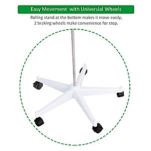 Giantex 70.8" Life Size Skeleton Model, with Roller Stand, 2 Casters with Brake, Removable Parts, Anatomical Poster and Dust Cover, Human Skeleton Model for Anatomy