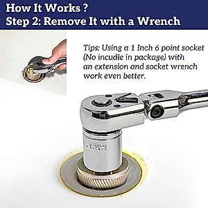 THINKPRO 1.5" Tub Drain Extractor, 6PCS Pipe Nipple Extractor, Remove the Old, Broken, Stubborn, Rusted Drain Tub Bathtub Stopper, Strong Grab Plumbing Tools with Solid Storage Case