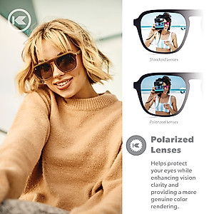 Knockaround Pacific Palisades Polarized Sunglasses for Men & Women - Impact Resistant Lenses & Full UV400 Protection, Coastal Dunes Green