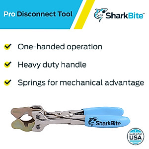 SharkBite 3/8 Inch to 1 Inch Pro Push to Connect Disconnect Tool, PEX Pipe, Copper, CPVC, PE-RT, HDPE, PROD3810