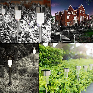 Evgoisle 12 Packs Solar Pathway Lights Outdoor Solar Garden Lights LED White Light for Patio, Yard, Driveway