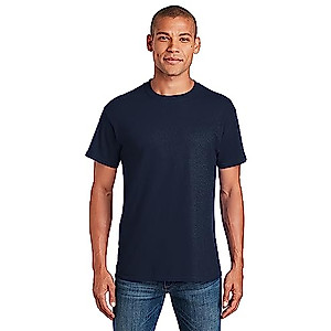 Gildan Men's Crew T-Shirts, Multipack, Style G1100, Navy/Charcoal/Cardinal Red (5-Pack), Medium