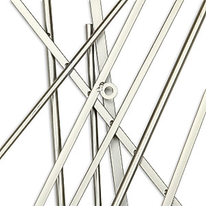 Cheungs Abstract, silver bar and panel wall décor piece (5369SV)