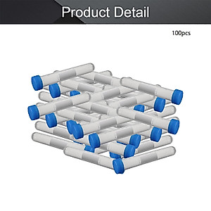 Auniwaig 100Pcs 10ml Plastic Centrifuge Tubes Test Tube Round Bottom with Screw-on Cap for Yeast Specimen Sample Lab