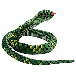 Snake Stuffed Animal, Giant Animal Snake Plush, Stuffed Animal Snake Toy, Birthday Gifts for Boys and Girls (Green, 110 Inch)