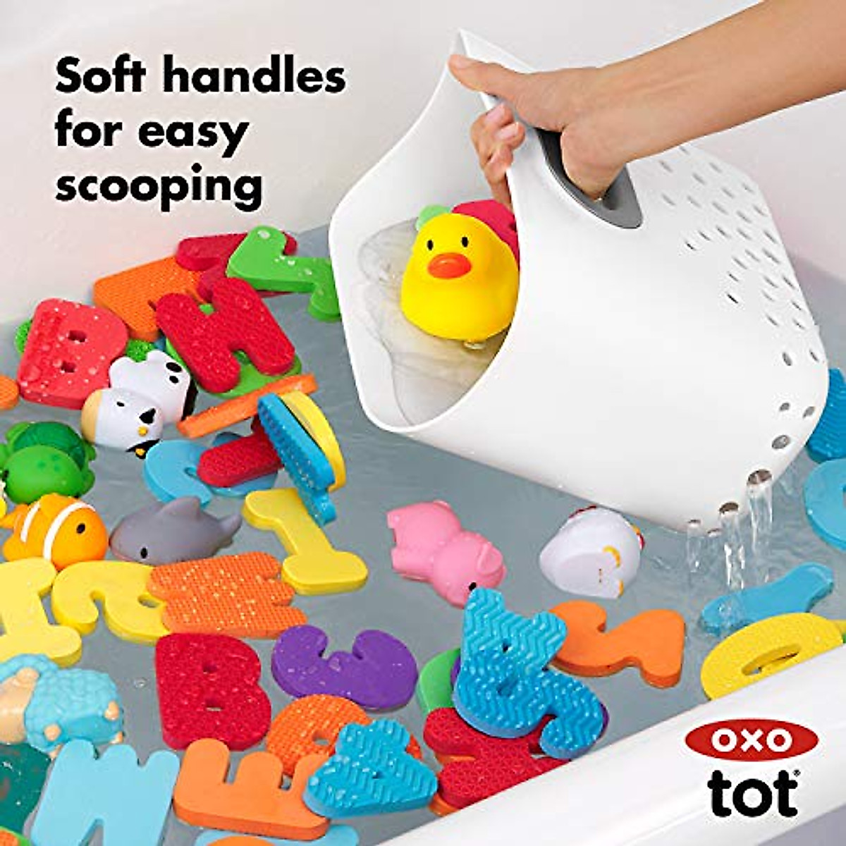 OXO Tot Stand Up Bath Toy Storage – Gray