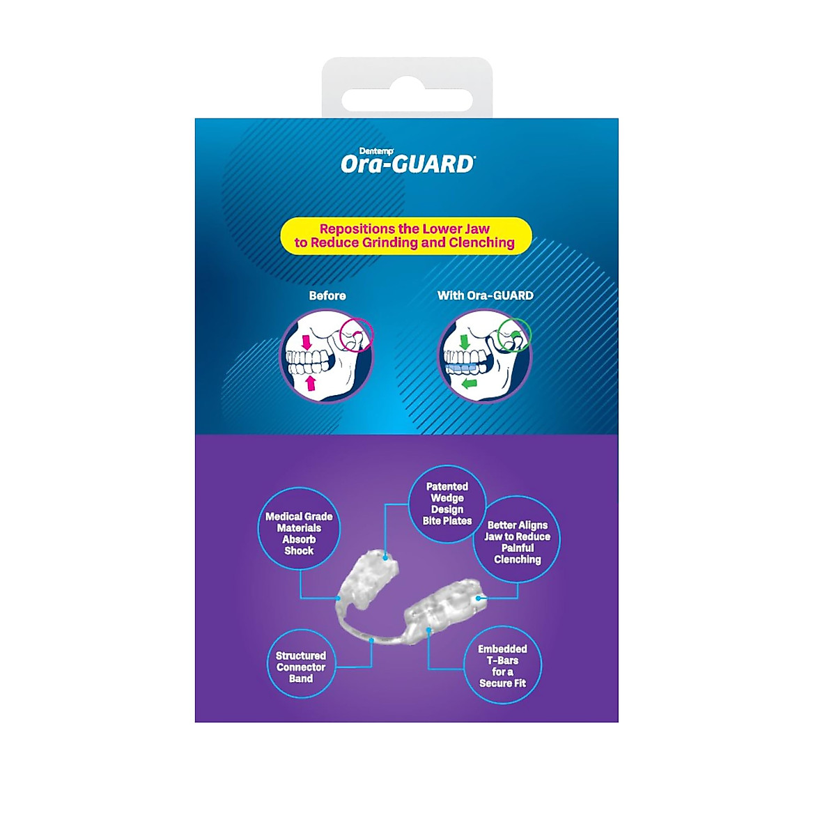 Dentemp Ora-Guard Custom Fit Dental Guard - Bruxism Night Guard for Teeth Grinding - Mouth Guard for Clenching Teeth at Night - Comfortable Mouth Guard for Sleeping - Relieve Soreness in Jaw Muscles…