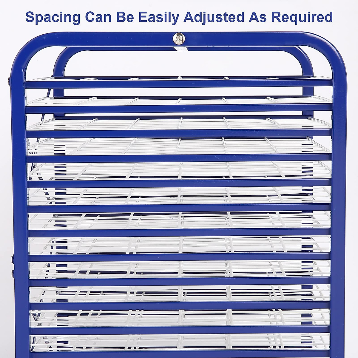 Garvee Art Drying Rack with 4 Lockable Wheels - Metal Art Storage Rack with 16 Removable Shelves, Art Organizer 18" D x 26" W x 26" H for Art Studio, Artwork, Craft Room and Desktop, Blue