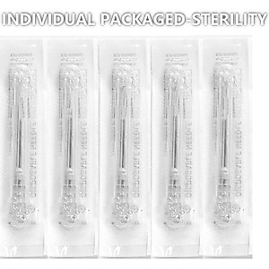 100 Pack 27 Gauge 1/2 Inch Industrial Lab Dispensing Accessories, Individually Sealed Wrapped