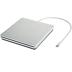 tengertang USB-c Super External Drive, Portable External CD/DVD-rw Writer/Player/Burner for The Latest MacBook/asus/asus/dell Latitude/MacBook Pro (Silver)