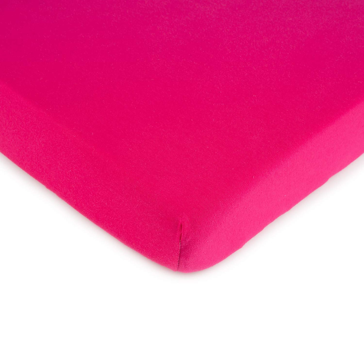 SheetWorld Fitted 100% Cotton Jersey Pack N Play Sheet Fits Graco 27 x 39, Hot Pink, Made in USA