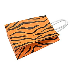 YYaaloa 30PCS Small Gift Bags with Handle Bulk 6 styles Animal Print Party Favor Paper Shopping Bags for Kids Birthday Xmas Party Supplies Retail Bags (animal Print 02, Small 30pcs)