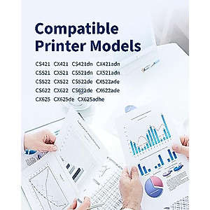 78C10K0 Toner Cartridge Replacement for Lexmark CS421 CX421 CS421DN CX421adn CS521 CX521 CS521DN CS622de CX622 CX522 CX625ade Printer (2,000 Pages/Black)