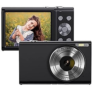 Aitatty Digital Camera, Photo Camera 44MP 2.7K Vlogging Camera with 32GB Card, Auto Focus 2.4 Point and Shoot Camera with16X Digital Zoom, Compact Mini Camera for Teens Students Boys Girls Seniors
