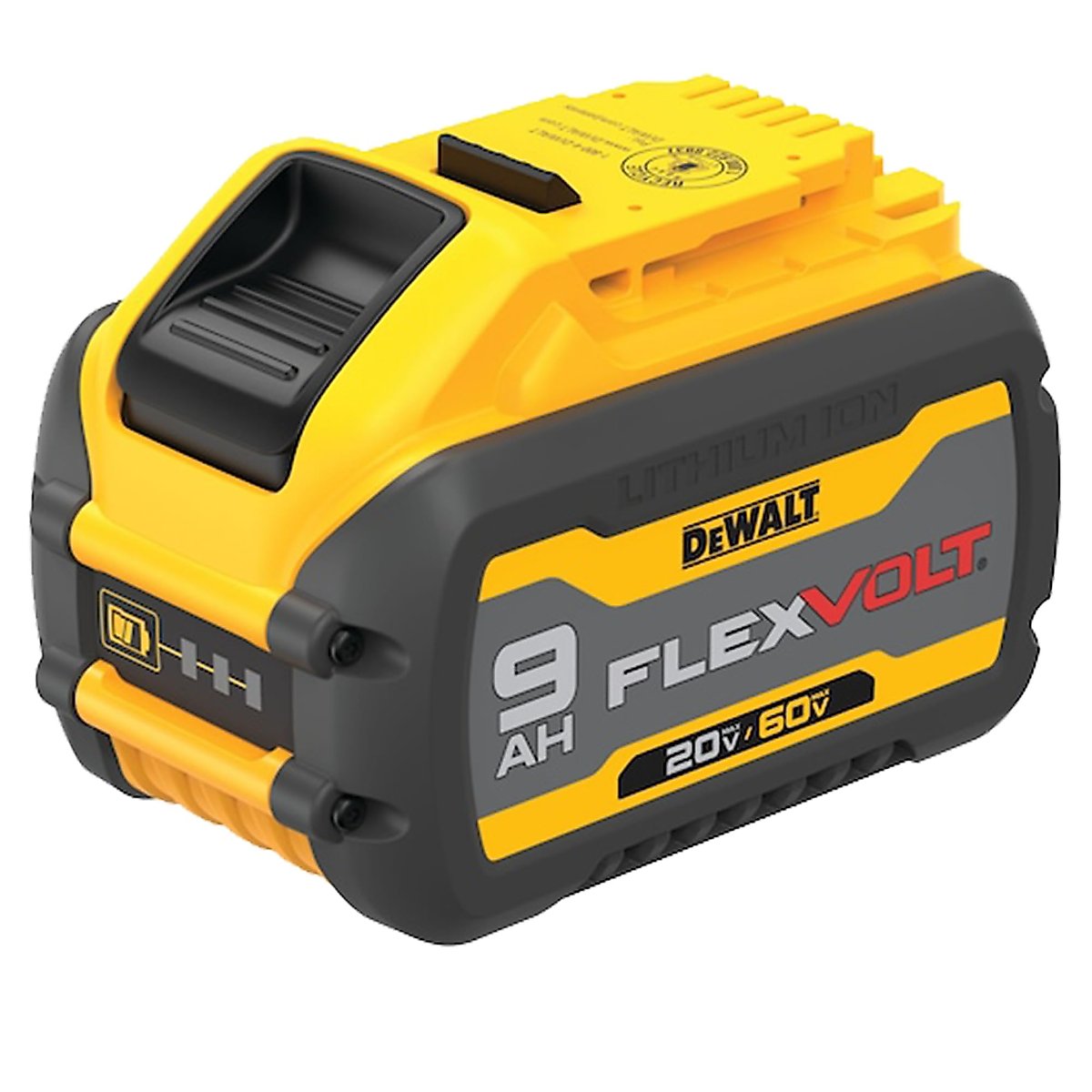 DEWALT FLEXVOLT 20V/60V MAX* DCB609 Battery, 9.0-Ah, 180-Watt Hours, Silicone Encapsulated Module, LED Charge Status, Bulk Packed