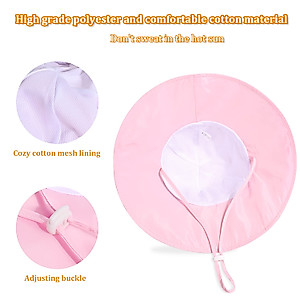 Unisex Baby Sun Hat with UPF 50+ Outdoor Adjustable Beach Hat,Baby Girl Wide Brim Bucket Hats for Infant Toddler Little Boy (0-6 Months) White