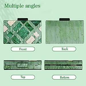 Clutch Purses Women's Evening Handbags Rhombus Pattern Crossbody Bags Green Hand Bags for Wedding Cocktail Prom