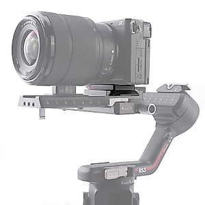 FocusFoto Upper Quick Release Baseplate QR Plate for DJI Ronin RS2 RSC2 RS3 Pro Gimbal Stabilizer Arca-Swiss Standard Camera Tripod Ballhead (Standard Version)