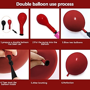 Black Red Balloons Black Burgundy Balloon Garland Metallic Black Balloon Arch Kit Thick Double Stuffed Balloons for Gothic Vampire Till Death Do Us Rip To Twenties Halloween Birthday Party Decorations