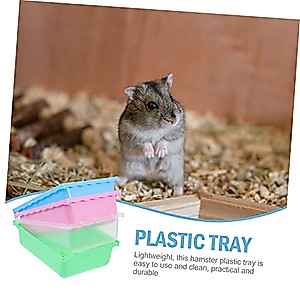 POPETPOP Chinchilla Cage Accessories Plastic Bins 4pcs Hamster Cage Tray Hamster Cages Small Pet Cage Supplies Plastic Tray Hamster Supplies Plastic Chassis Guinea Pig Bedding Plastic Trays