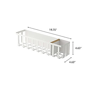 YAMAZAKI home Storage Basket, White