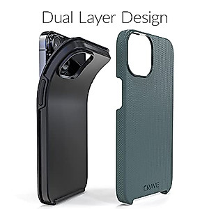 Crave Dual Guard for iPhone 14, Shockproof Protection Dual Layer Case for Apple iPhone 14 (6.1") - Forest Green